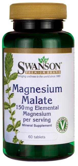 Magnesium Malate, 150mg Elemental Magnesium - 60 tablets - Shaker